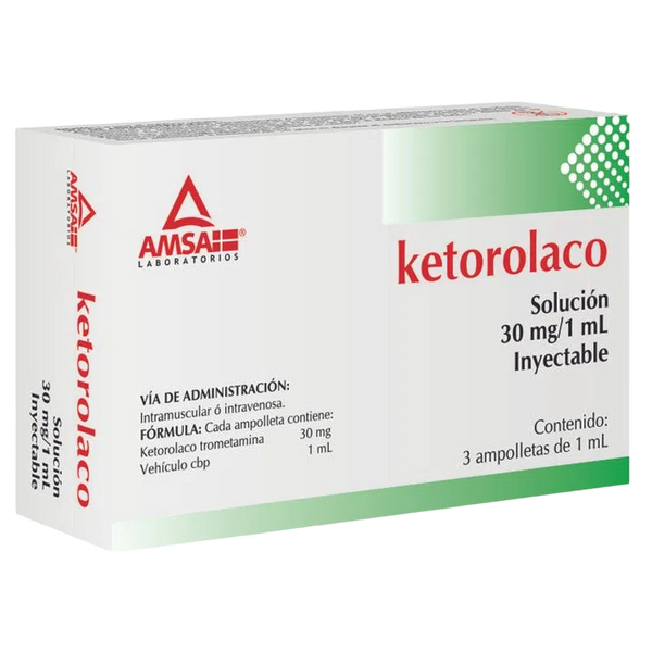 KETOROLACO SOL INY 30MG/1ML C/3 AMPS – FarMás KETOROLACO SOL INY 30MG/1ML C/3 AMPS – FarMás