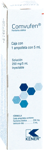 FENITOINA COMVUFEN SOL. INY. C/1 AMP. 5 ML. 250 MG. – FarMás