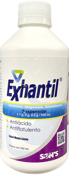 ALUMINIO/MAGNESIO/DIMETICONA EXHANTIL SUSP. SABOR MENTA LIMON 320 ML ...