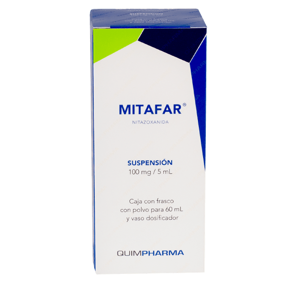 NITAZOXANIDA MITAFAR SUSP. 60 ML. 100 ML. 100 MG. – FarMás