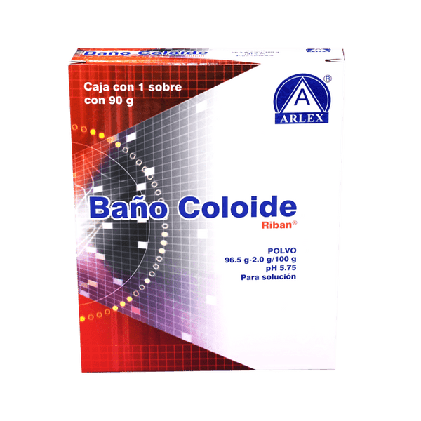 BAÑO COLOIDE RIBAN POLVO PH 5.75 C/1 SOBRE 90 G. – FarMás