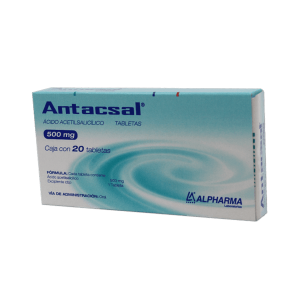 ACIDO ACETILSALICILICO ANTACSAL C/20 TAB. 500 MG. – FarMás