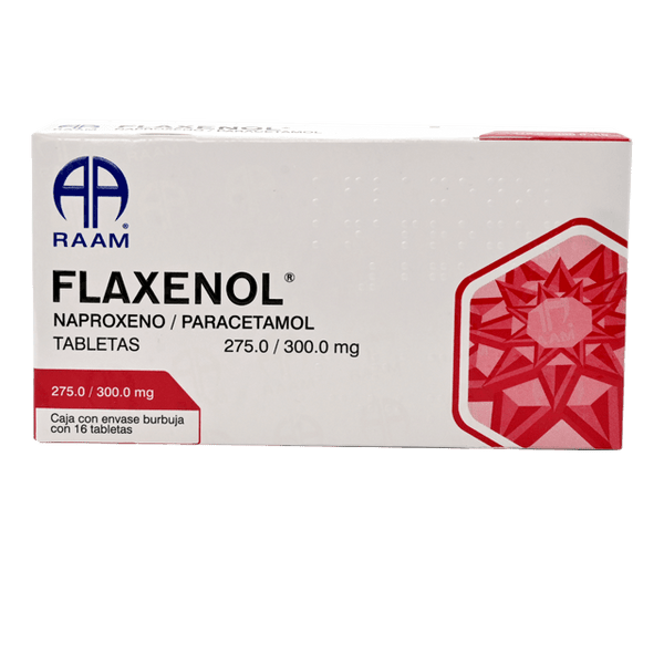 NAPROXENO/PARACETAMOL FLAXENOL C/16 TAB. 275/300 MG. – FarMás