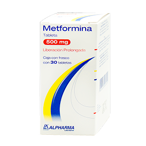 METFORMINA (ALPHARMA) C/30 TAB. L.P. 500 MG. – FarMás