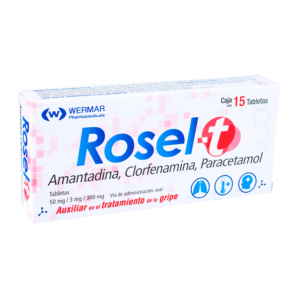 AMANTADINA/CLORFENAMINA/PARACETAMOL ROSEL TAB C/15 TAB. 50/3/300 MG ...