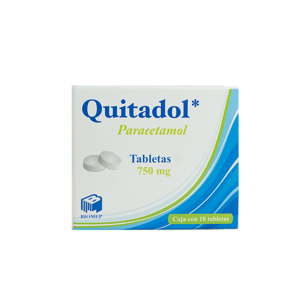 PARACETAMOL QUITADOL C/10 TAB. 750 MG. – FarMás