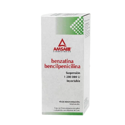 BENCILPENICILINA BENZATINICA (AMSA) SUSP INY C/1 FRASCO AMP 1´200,000 ...