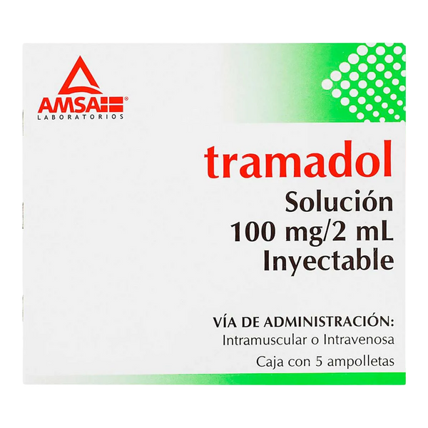 TRAMADOL 100 MG C/5 AMP SOL INY C/5 AMP. – FarMás