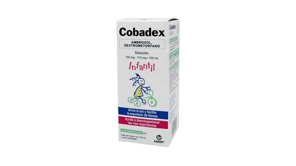 AMBROXOL / DEXTROMETORFANO COBADEX SOLUCION INFANTIL 120 ML. 150 / 113 ...