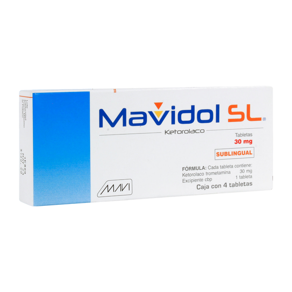 KETOROLACO MAVIDOL SL C/4 TAB. SUBLINGUALES 30 MG. – FarMás