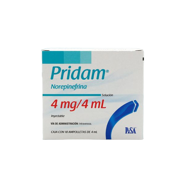 NOREPINEFRINA AMPS 4 MG 4 ML – FarMás