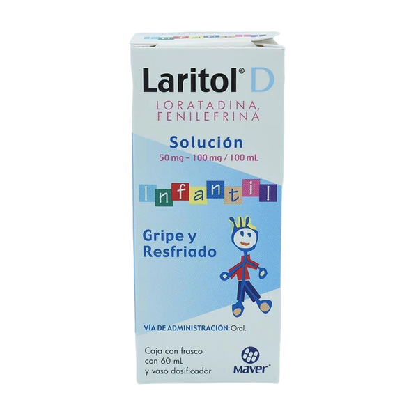 LORATADINA/FENILEFRINA LARITOL D 50/100 MG 60 ML JBE – FarMás