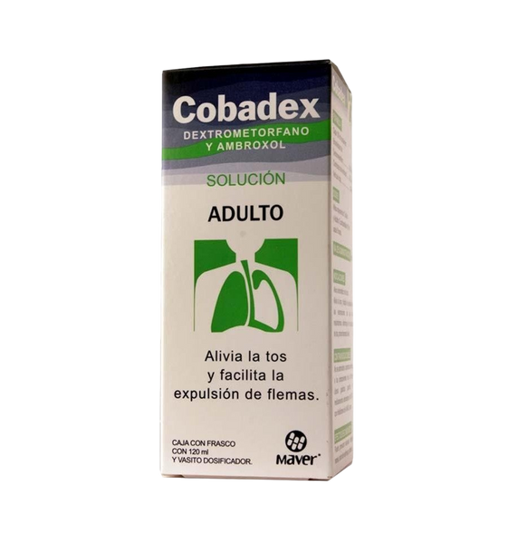 AMBROXOL/DEXTROMETORFANO COBADEX SOLUCION ADULTO 120 ML. 225/225 MG ...