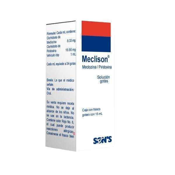 MECLISINA/PIRIDOXINA MECLISON GOTAS 15 ML. 8.33/16.66 MG. – FarMás