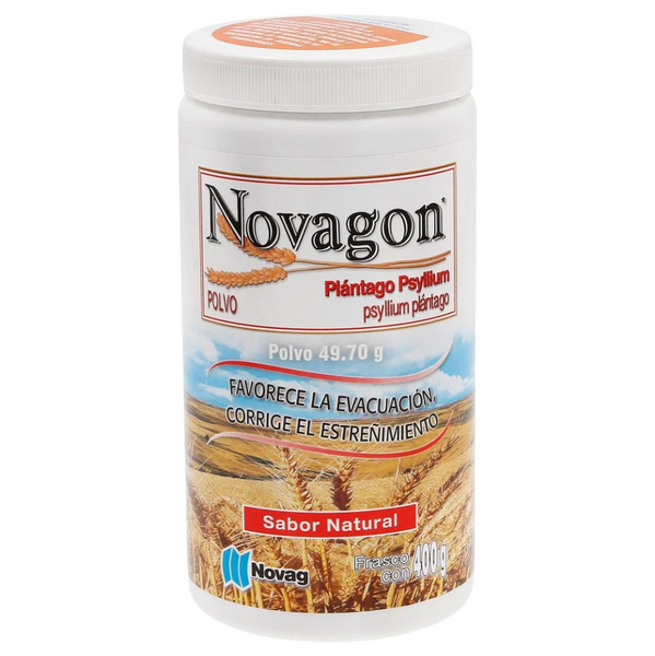 NOVAGON POLVO SABOR NATURAL 49.7G. FRASCO. C/400 G. – FarMás