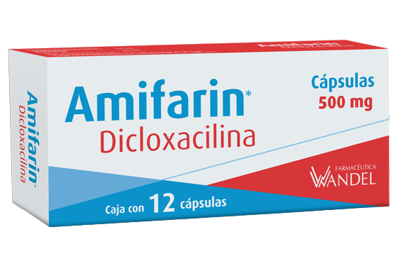 DICLOXACILINA AMIFARIN C/12 CAP. 500 MG. – FarMás