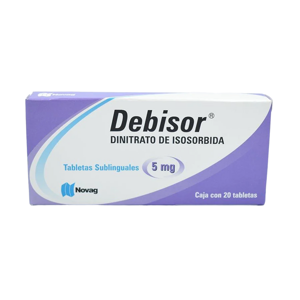 ISOSORBIDA DEBISOR C/20 TAB. SUBLINGUALES 5 MG. – FarMás