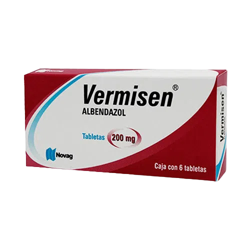 ALBENDAZOL VERMISEN C/6 TAB. 200 MG. – FarMás