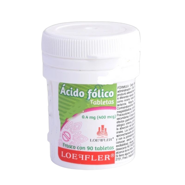 ACIDO FOLICO LOEFFLER C/90 TAB 0.4 MG – FarMás