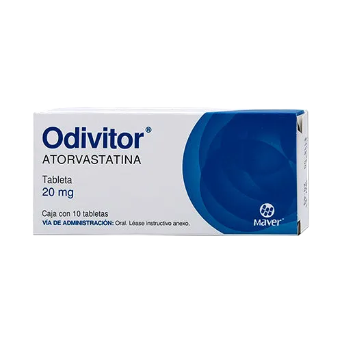 ATORVASTATINA ODIVITOR C/10 TAB. 20 MG. – FarMás