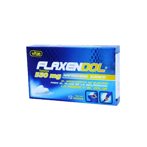 NAPROXENO / PARACETAMOL FLAXENOL 550 MG CAJA C/12 TAB – FarMás