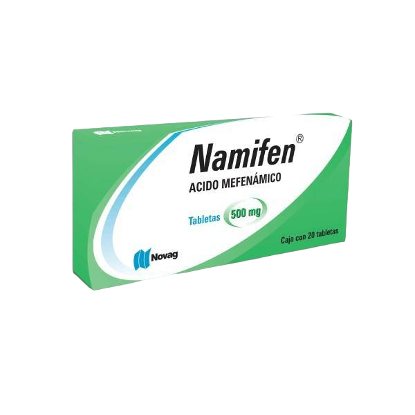 ACIDO MEFENAMICO NAMIFEN C/20 TAB. 500 MG. – FarMás