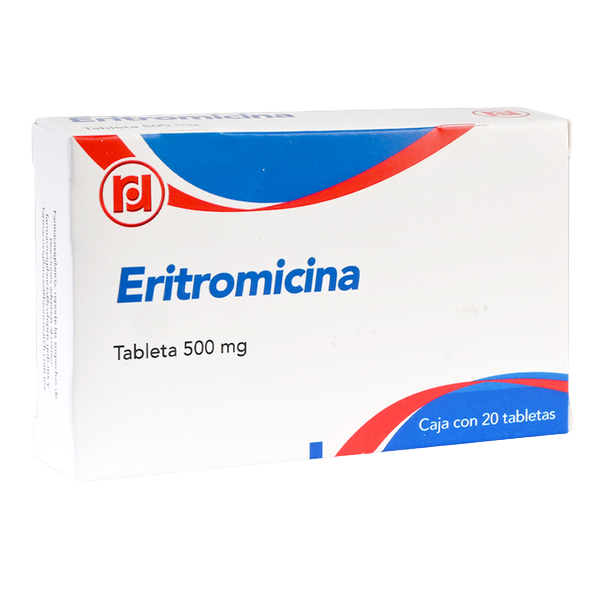 ERITROMICINA 500MG C/20 CAJA C/20 TAB – FarMás