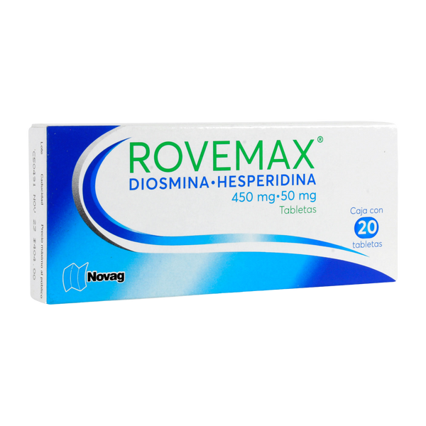 DIOSMINA/HESPIRIDINA ROVEMAX C/20 TAB. 450/50 MG. – FarMás