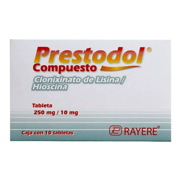 BUTILHIOSCINA/METAMIZOL PRESTODOL COMPUESTO C/10 TAB. 250/10 MG. – FarMás