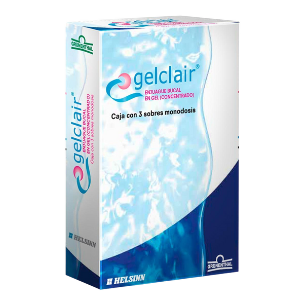 GELCLAIR ENJUAGE BUCAL CAJA CON 3 MONODOSIS – FarMás