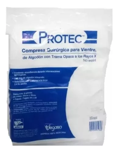 COMPRESA PARA VIENTRE 45X70CM TRAMA OPACA CAJA C/6 – FarMás